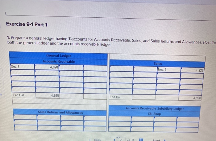Solved Required information Exercise 9-1 Accounts receivable | Chegg.com