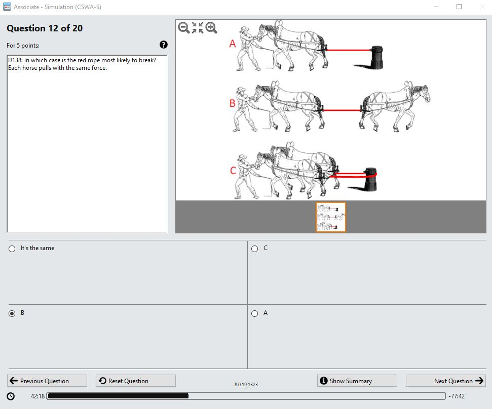 Solved Associate - Simulation (CSWA-S) Question 12 of 20 For | Chegg.com