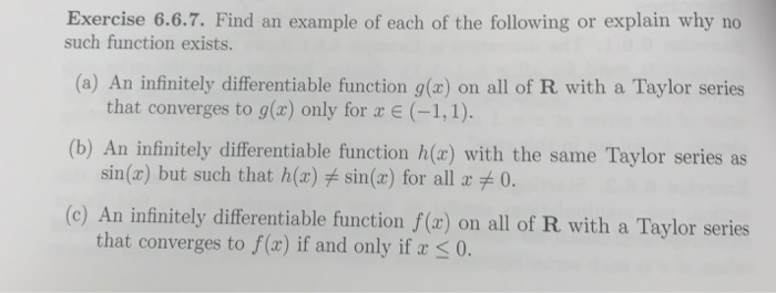 Solved Exercise 6.6.7. Find an example of each of the | Chegg.com