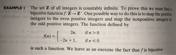 Solved The set Z of all integers is countably infinite. To | Chegg.com
