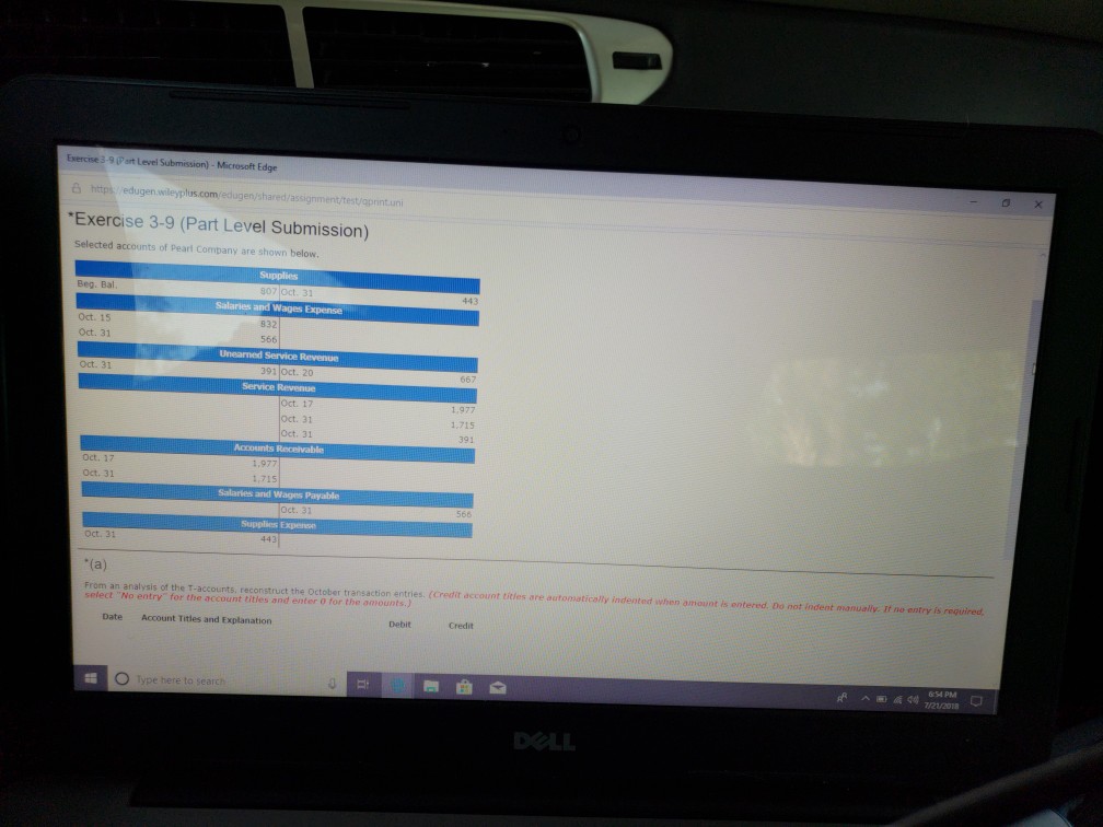 Solved shared Exercise 3-9 (Part Level Submission) Selected | Chegg.com