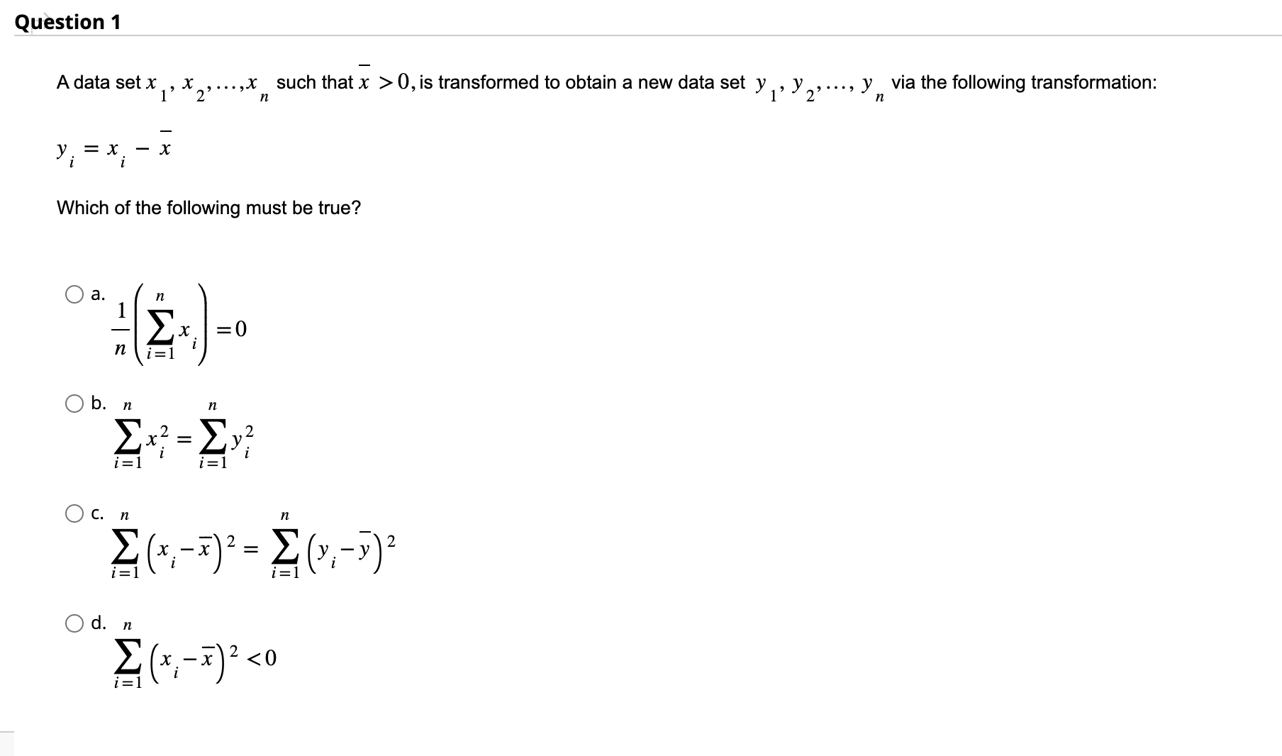 Solved A Data Set X 1 X 2 Ldots X N Such 