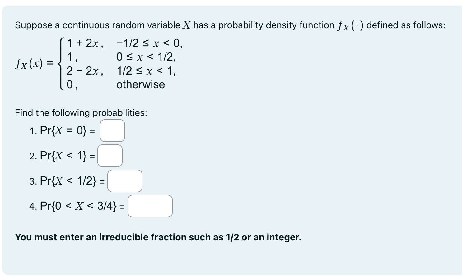 Solved Suppose a continuous random variable X has a | Chegg.com