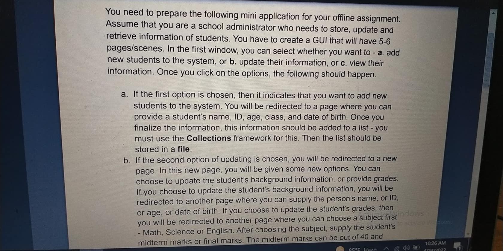 Solved You need to prepare the following mini application | Chegg.com