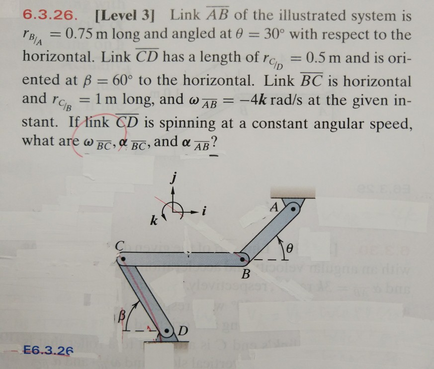 Solved 6.3.26. ILevel 3] Link AB of the illustrated system | Chegg.com