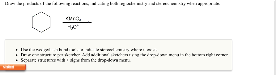Solved In the box below draw the organic product(s) expected | Chegg.com