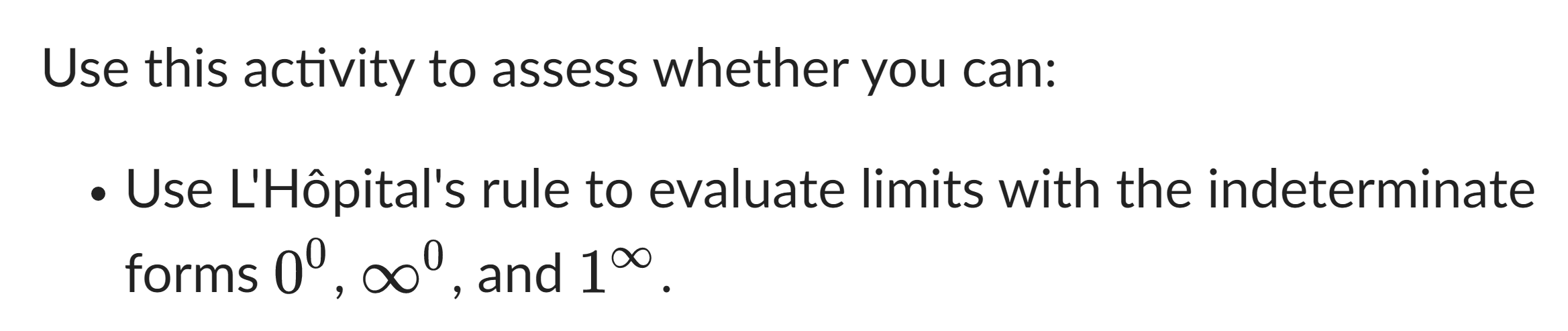 Solved Use this activity to assess whether you can: - Use | Chegg.com