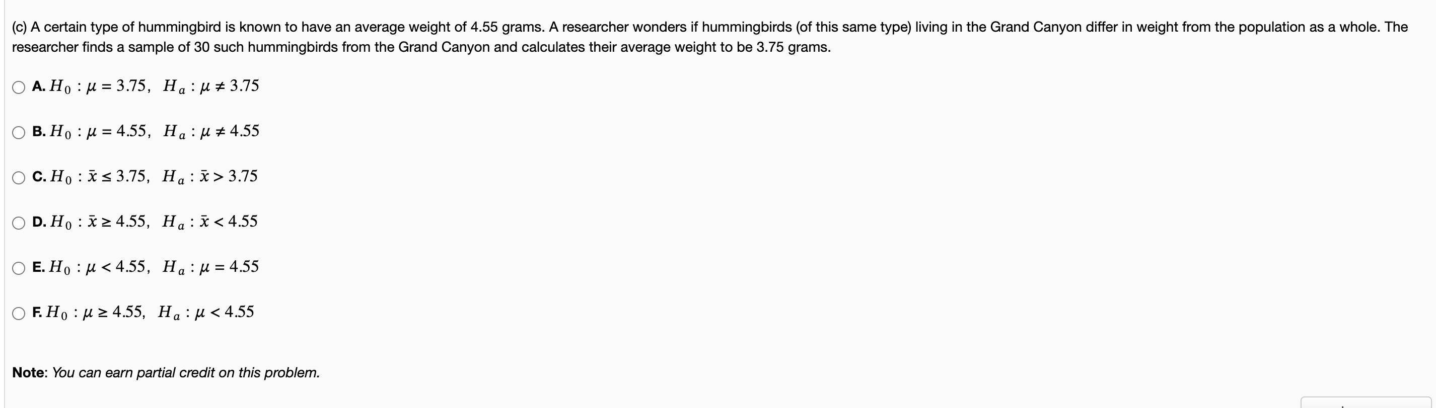 Solved (5 points) For each statement, select the correct | Chegg.com