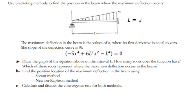 Use bracketing methods to find the position in the | Chegg.com