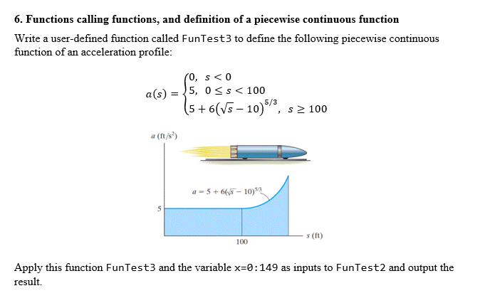 Solved 6. Functions calling functions, and definition of a | Chegg.com