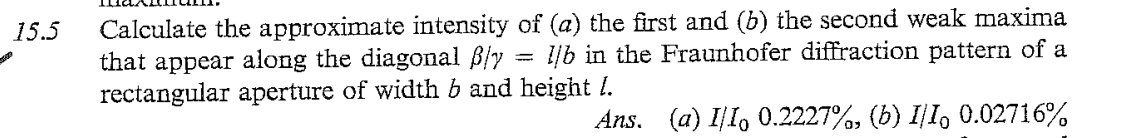 Solved 15.5 Calculate the approximate intensity of (a) the | Chegg.com