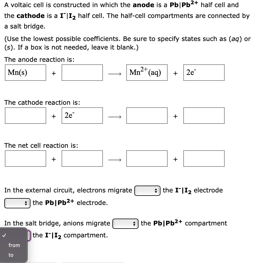 Solved A voltaic cell is constructed in which the anode is a | Chegg.com