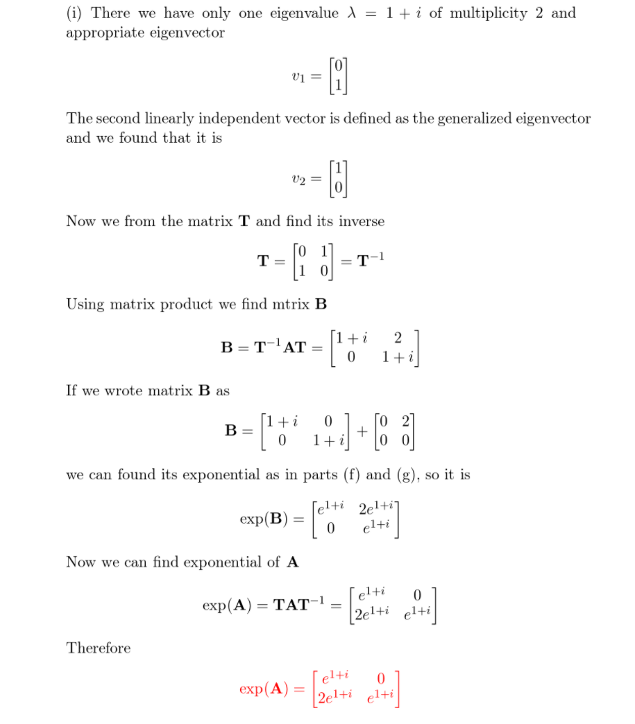 Solved Compute the exponentials of the following matrices: | Chegg.com