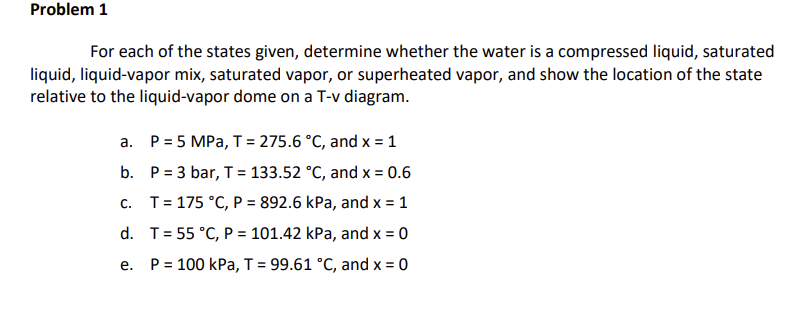 Solved For each of the states given, determine whether the | Chegg.com