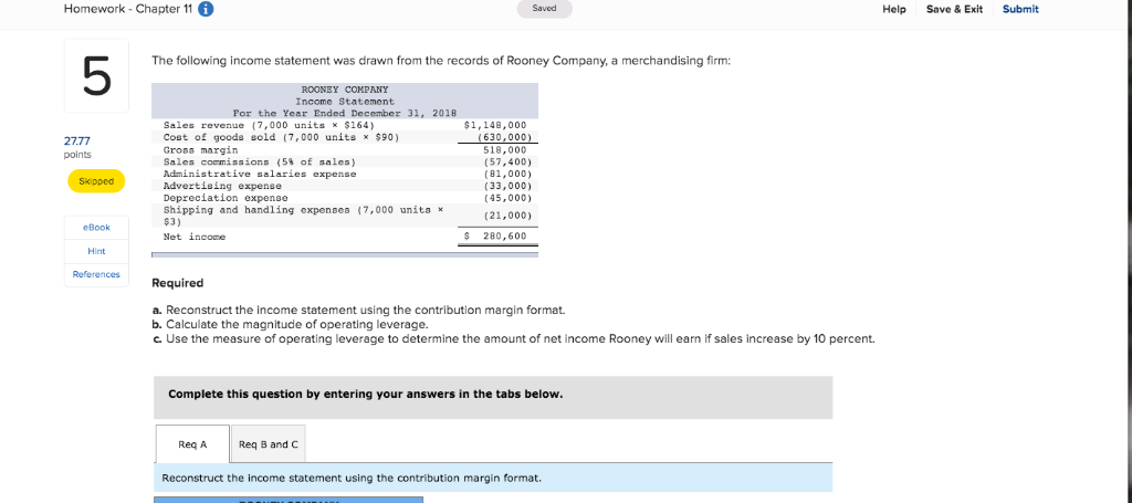 Solved Homework - Chapter 11 G Saved Help Save & Exit Submit | Chegg.com