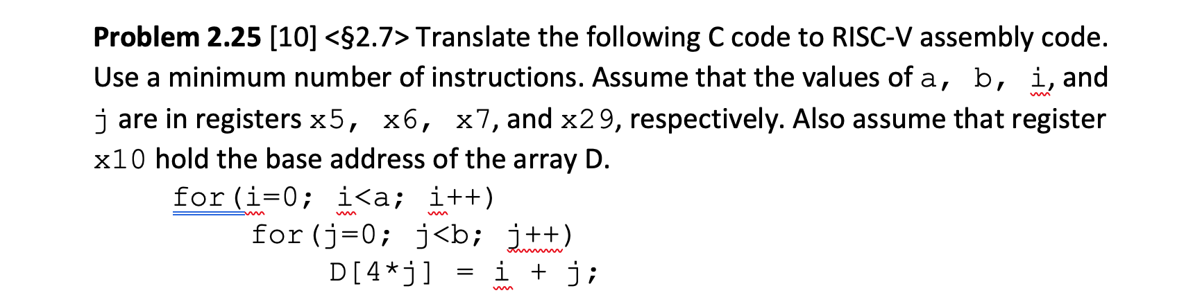 Problem 2.25 [10] Translate the following C | Chegg.com