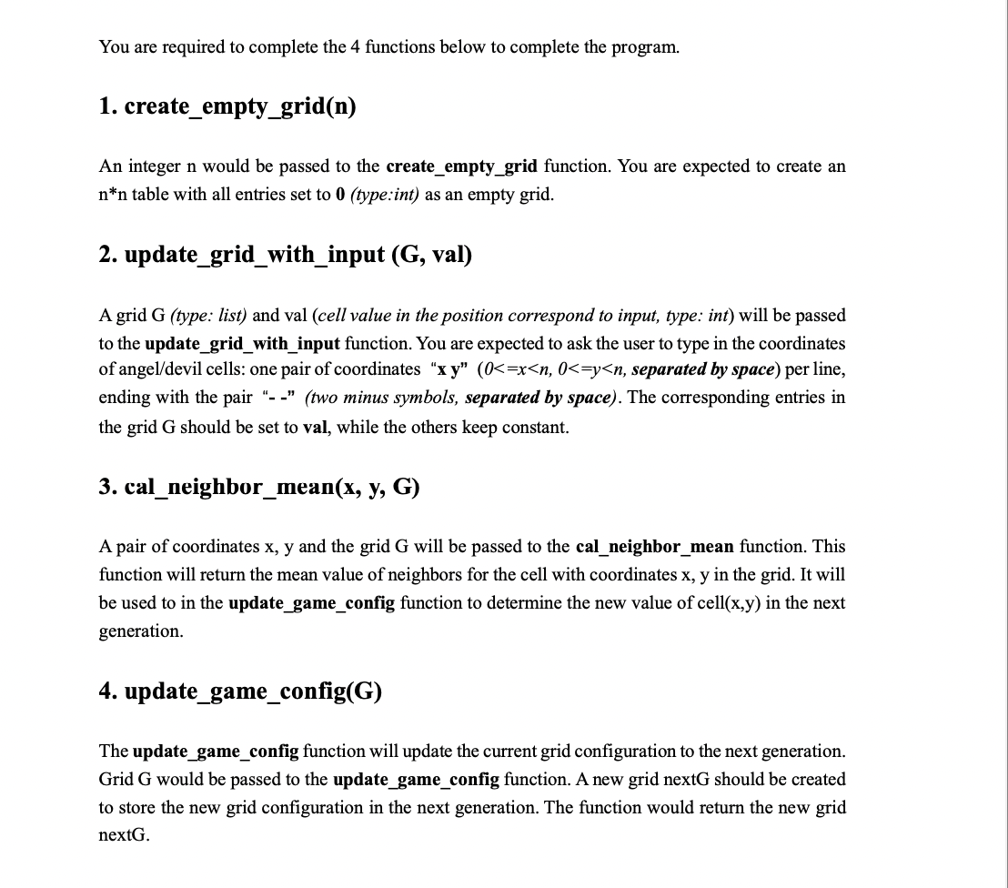 Solved Write a python program to implement a simple game | Chegg.com