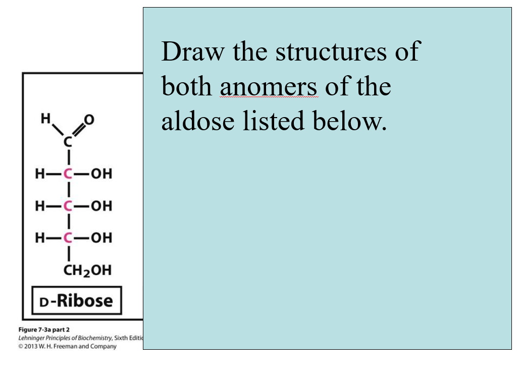 Solved Draw the structures of both anomers of the aldose | Chegg.com