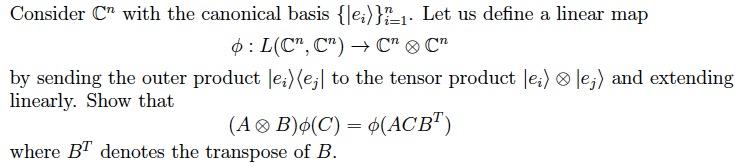 Consider C" with the canonical basis {le:)}=1. Let us | Chegg.com