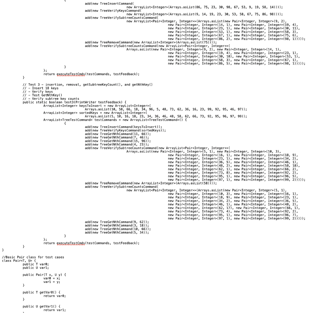 Solved write java code only where it indicates "Your code | Chegg.com