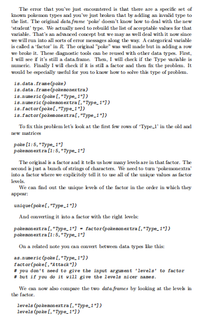 Solved 2.1 Adding data and breaking R Now let's add a new | Chegg.com
