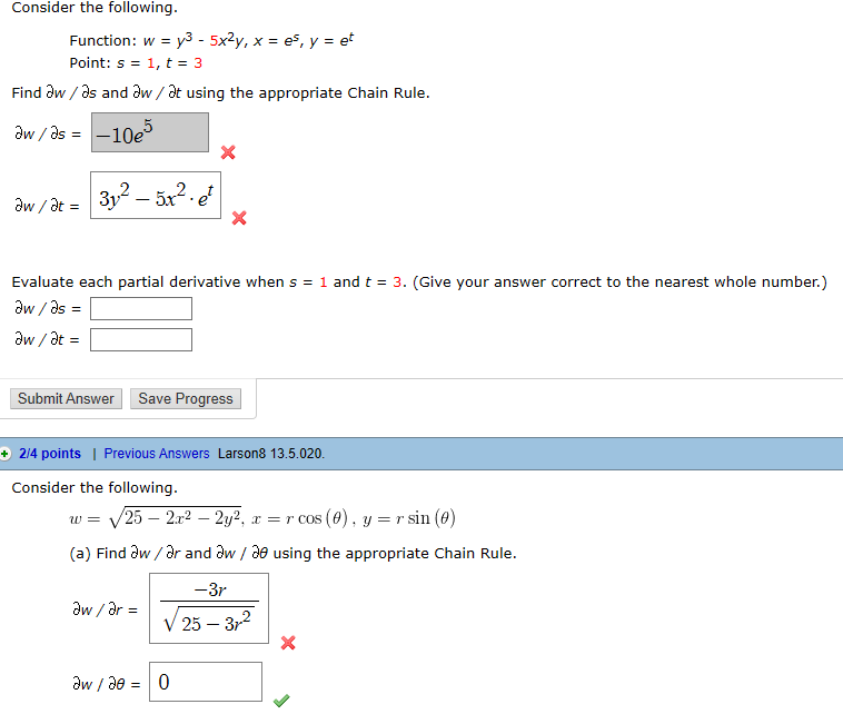 Solved Consider the following Function: w = y3-5x2y, x-es, | Chegg.com