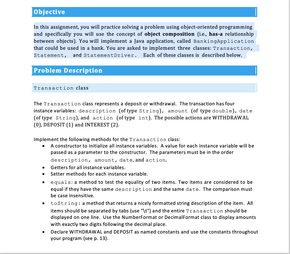 Solved Objective In this assignment, you will practice | Chegg.com