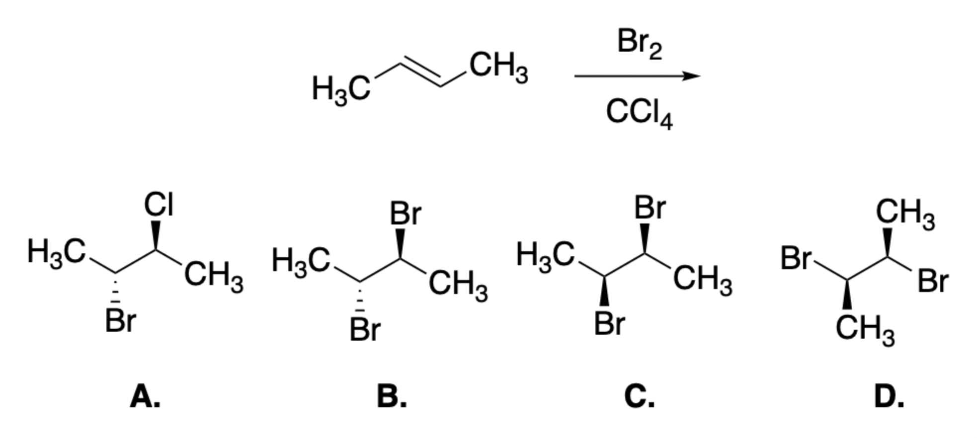 Solved Br2 CH3 H3C CCl4 CI Br Br CH3 H3C Н.С Н.С. Br CH3 CH3 | Chegg.com