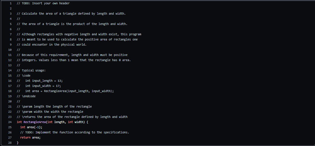 Solved // TODO: Insert your own header /∗ Do not edit below | Chegg.com