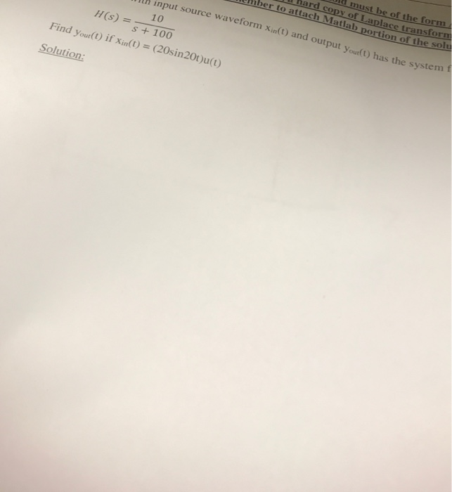 Solved A circuit with input source waveform xin(t) and | Chegg.com