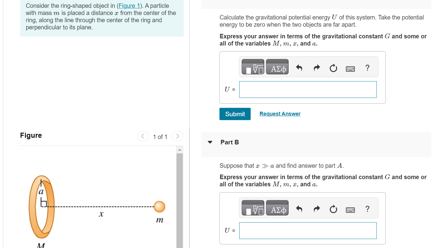 Solved Consider the ring-shaped object in (Figure 1). A | Chegg.com