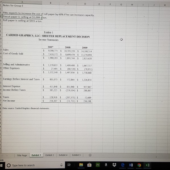 Notes for Group E Pitts expects to increase the use | Chegg.com