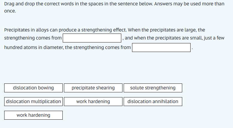 Solved Drag And Drop The Correct Words In The Spaces In The