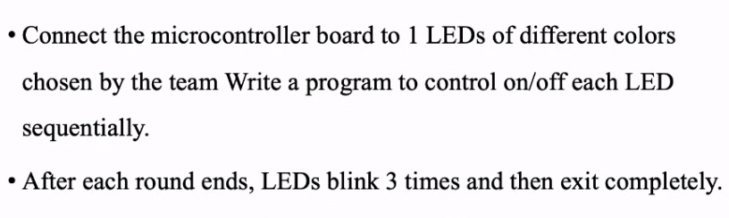 Solved • Connect the microcontroller board to 1 LEDs of | Chegg.com