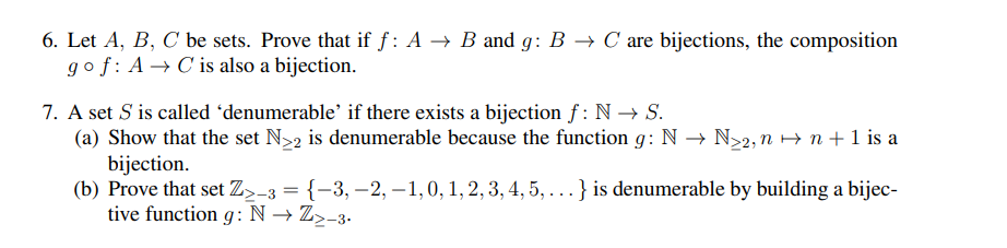 Solved 6. Let A, B, C be sets. Prove that if f: A + B and g: | Chegg.com