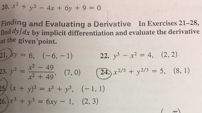 Solved Finding and Evaluating a Derivative In Exercises | Chegg.com