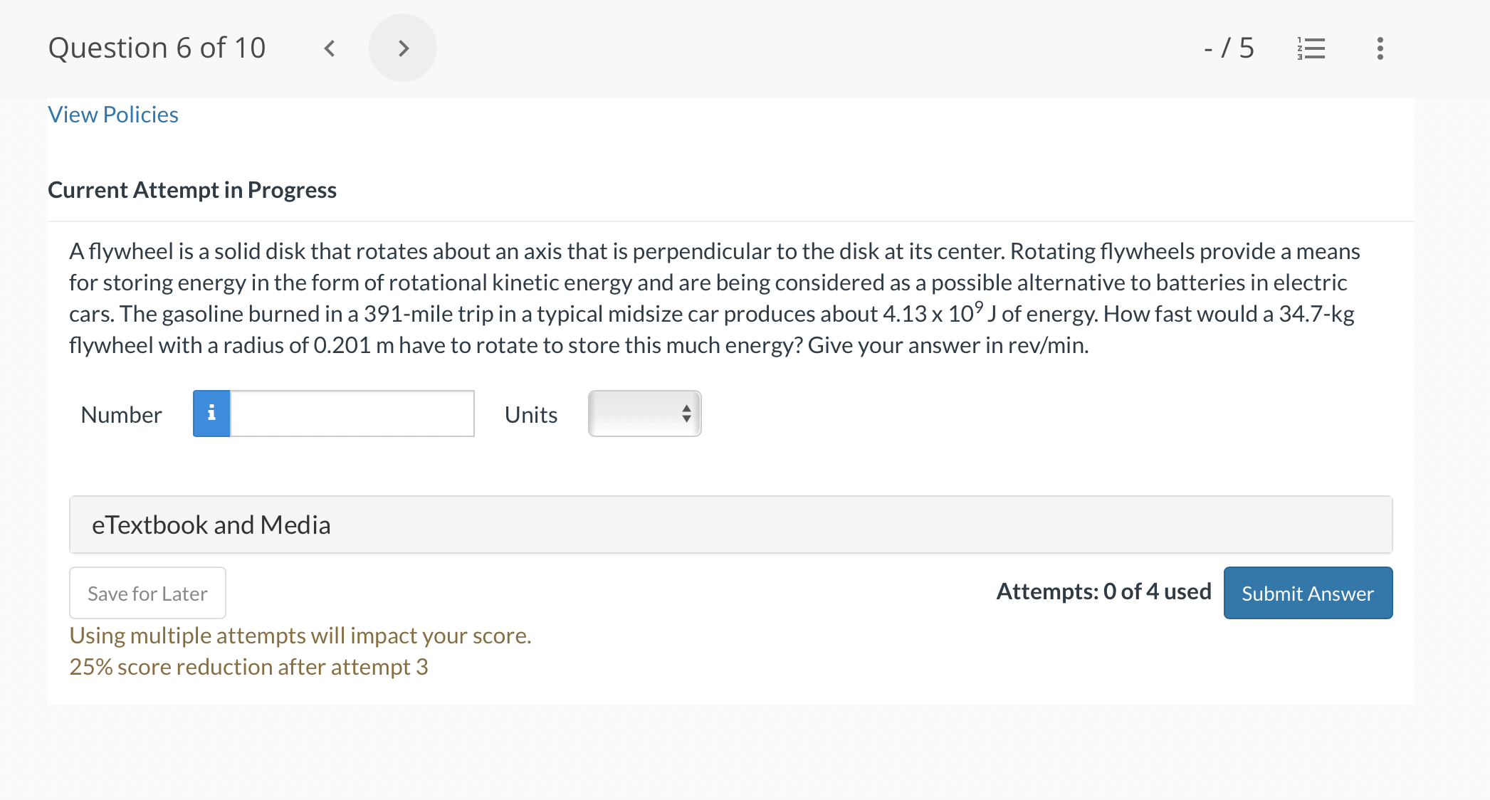 Solved Current Attempt in ProgressA flywheel is a solid disk | Chegg.com