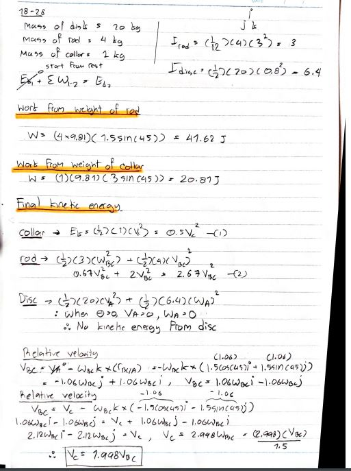 Solved The system consist of a 20-kg disk A, a 4-kg slender | Chegg.com