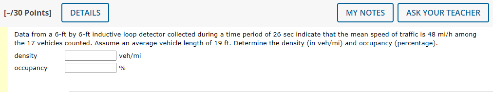 Solved Data from a 6−ft by 6−ft inductive loop detector | Chegg.com