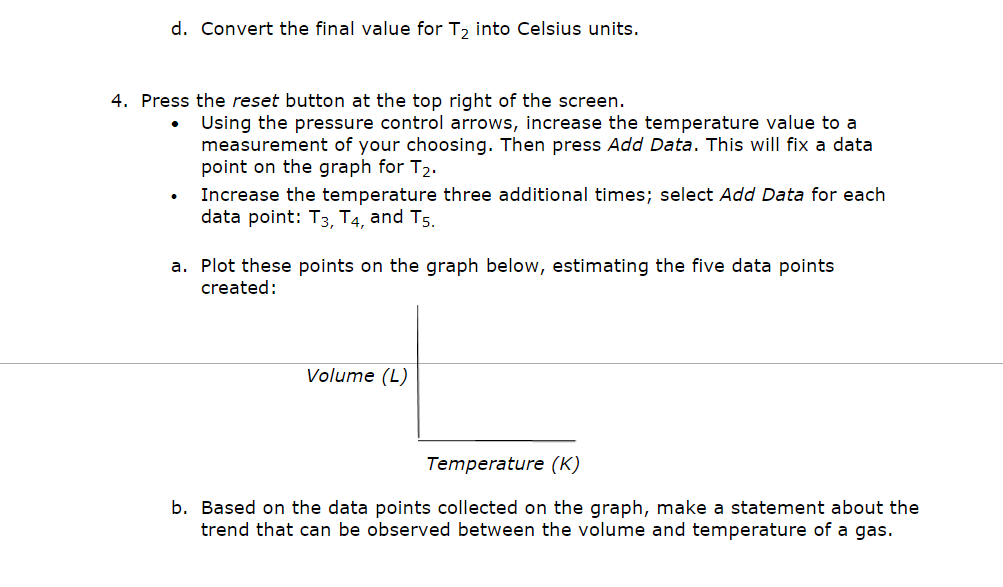 Solved Charles' Law Change the simulation to "Charles' Law" | Chegg.com