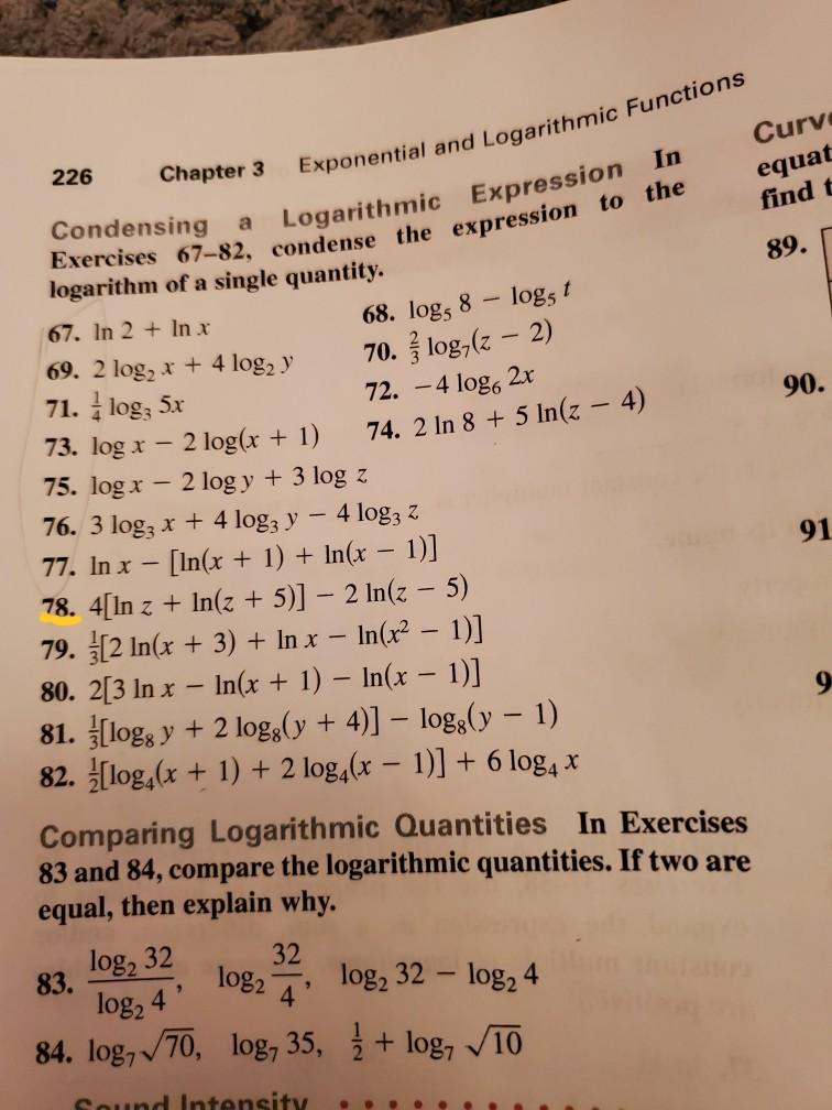 Solved and Logarithmic Functions 226 Exponentia Chapter 3 In | Chegg.com