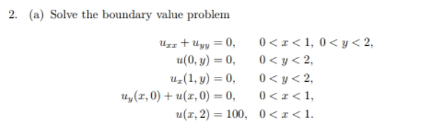 Solved (a) Solve the boundary value problem | Chegg.com