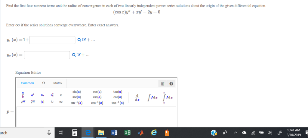 Solved Find the first four nonzero terms and the radius of | Chegg.com