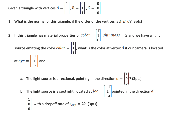Solved Siven a triangle with vertices \\( | Chegg.com