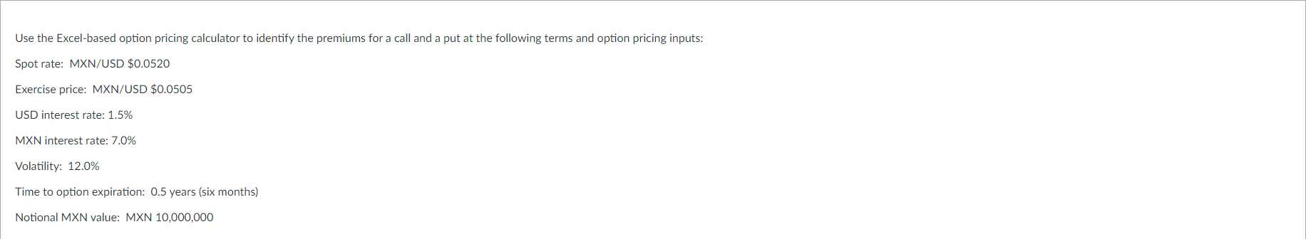 Use the Excel-based option pricing calculator to | Chegg.com