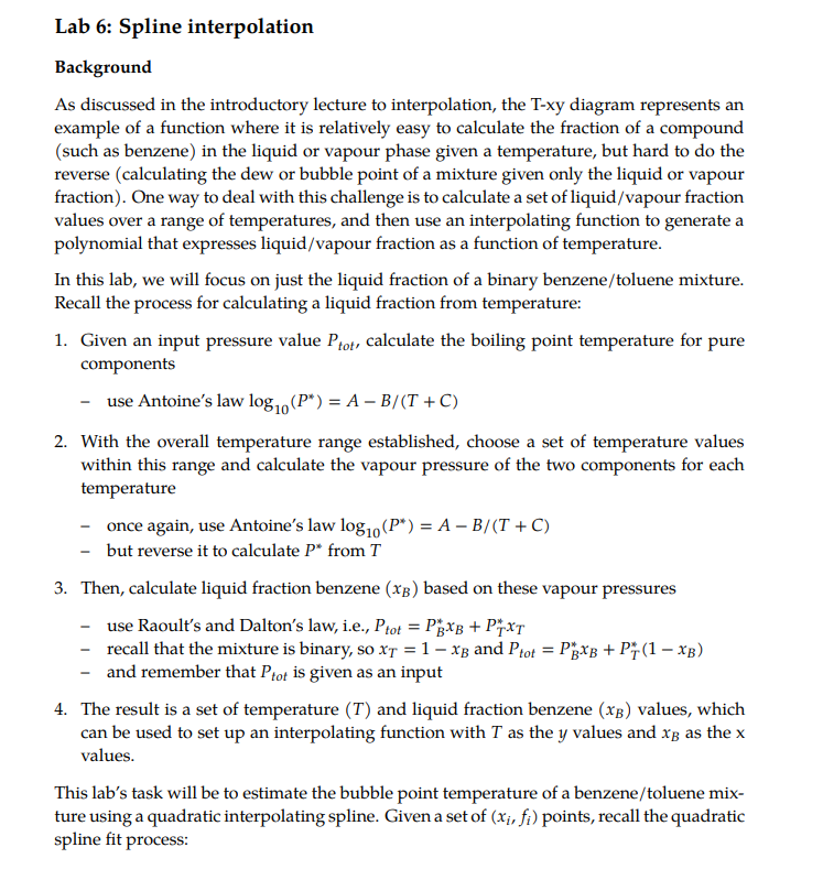 Solved 1. Given n points, there should be n−1 total spline | Chegg.com