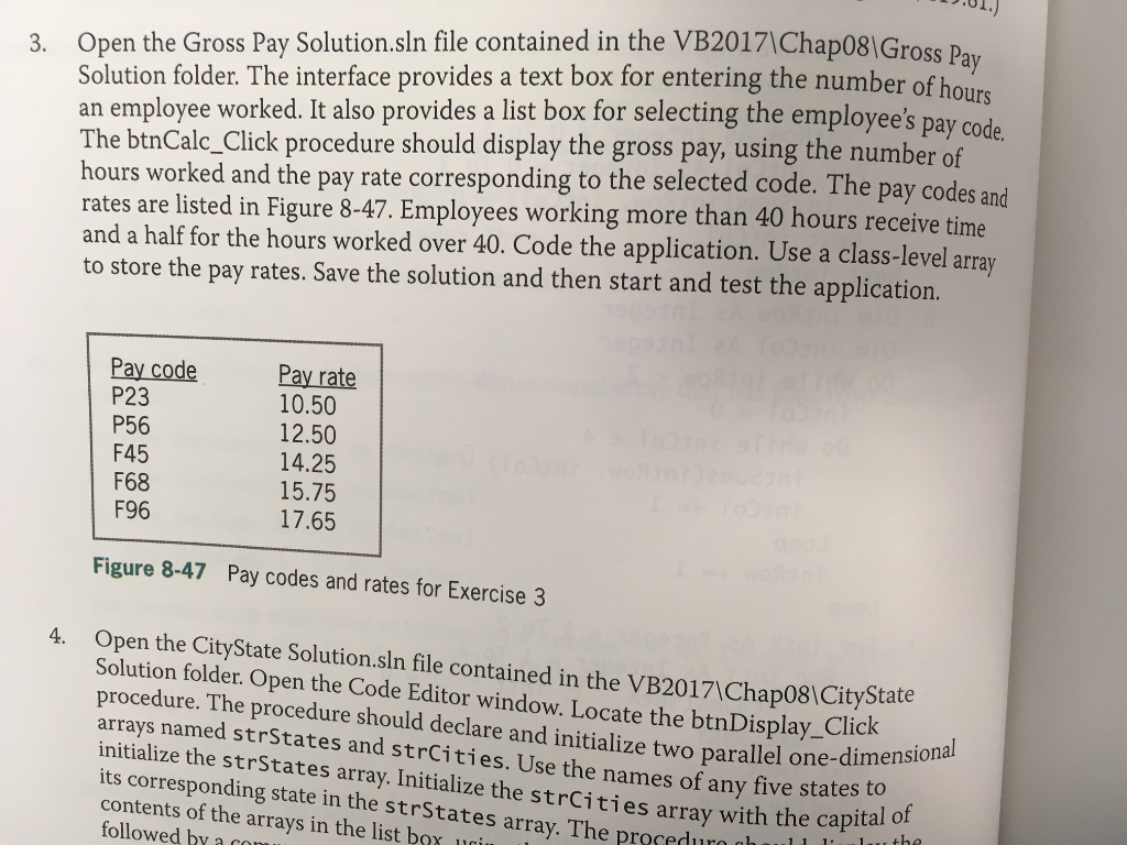 Solved Visual Basic - (Arrays) Question 3 - solve without | Chegg.com