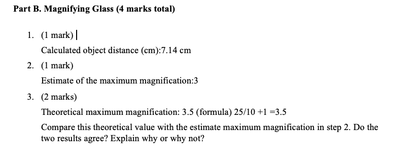 Solved Optics Practical - Lenses & Microscopes (on-campus | Chegg.com