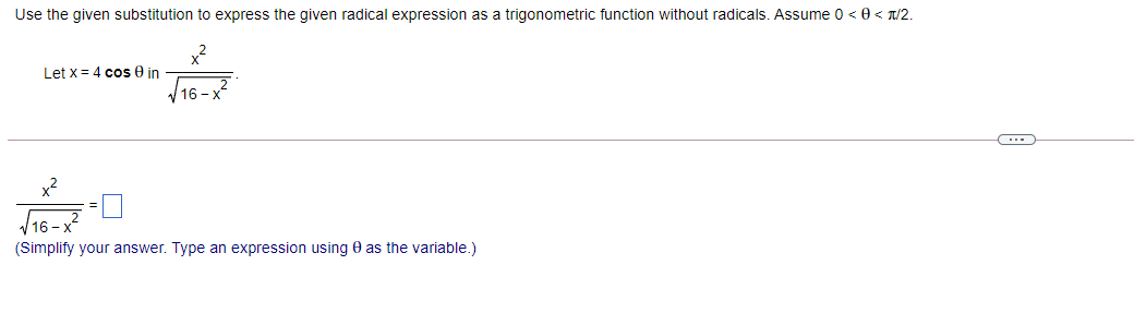 Solved Use the given substitution to express the given | Chegg.com