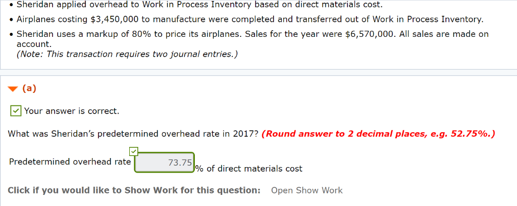 Solved Problem 4-32 (Part Level Submission) Sheridan Wings, | Chegg.com